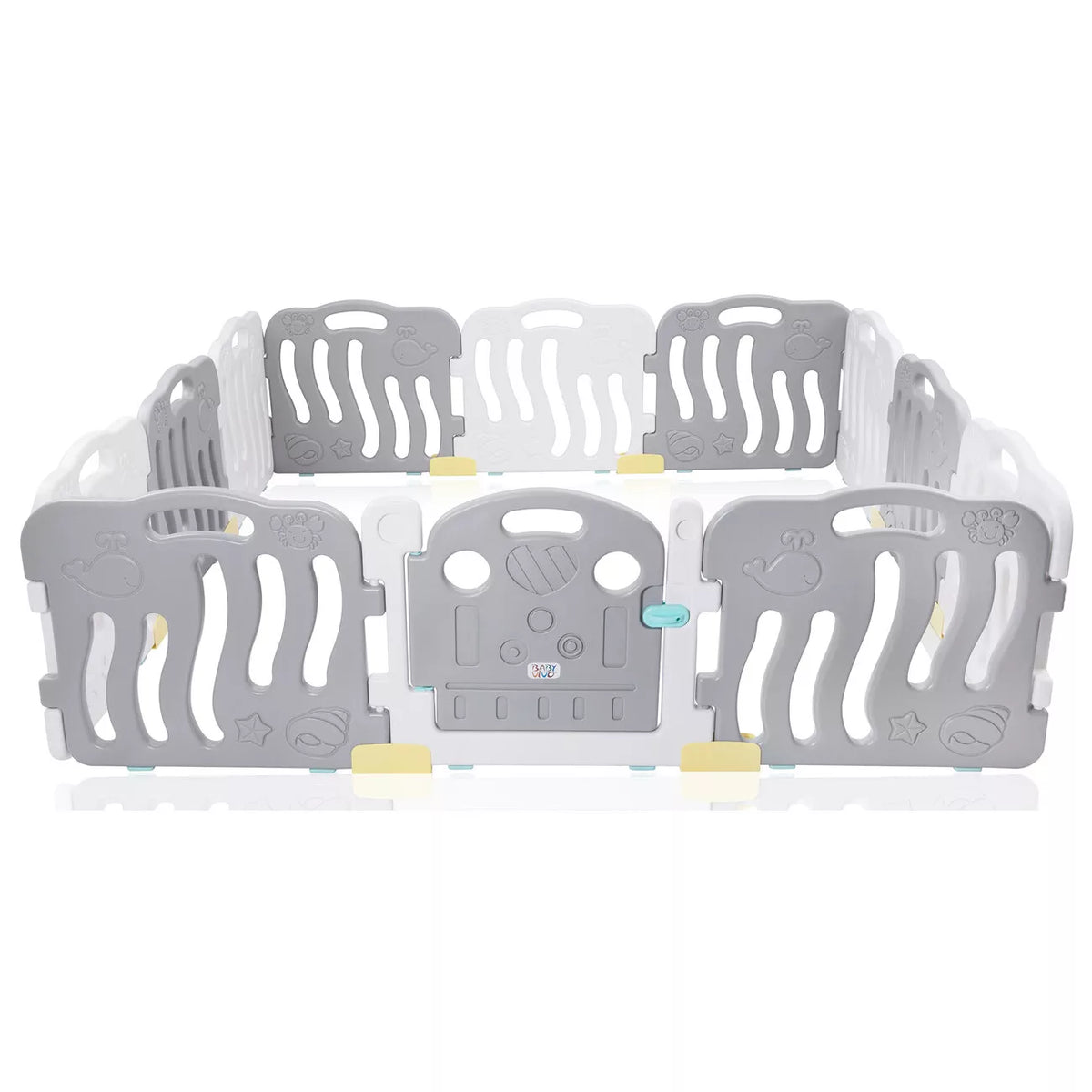 XXL 18 Panel Recycle Folding Baby Playpen Ball Pit | Modular | Grey ...