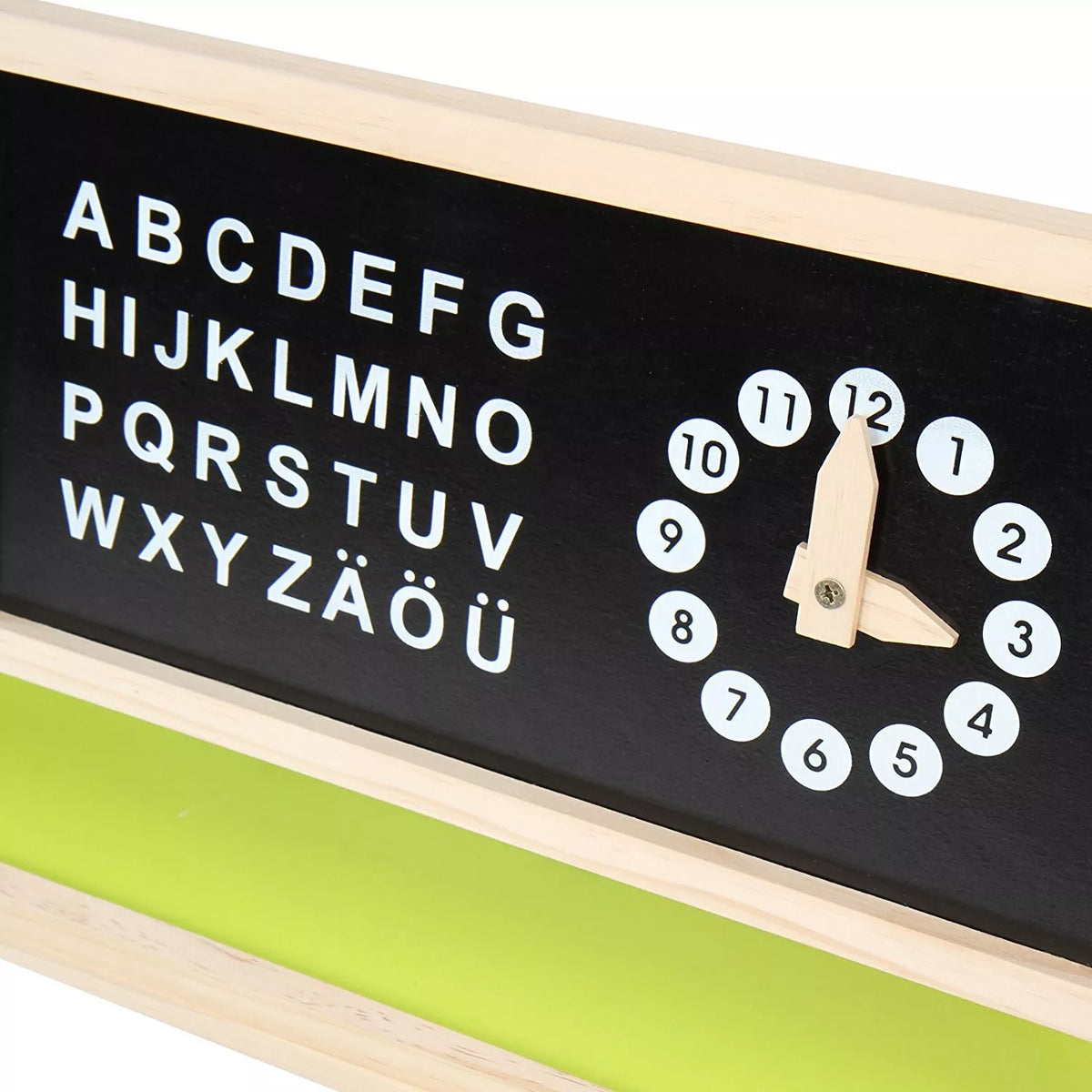 Kids Wood Easel | Blackboard & Whiteboard Clock | Chalks & Magnets ...