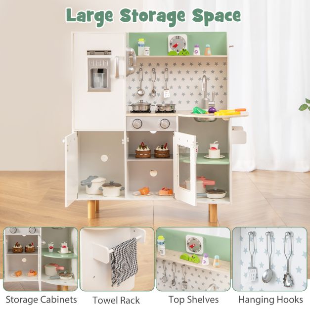 Shaker Style Toy Kitchen | Ice Maker | Play Food | Lights Sounds | 3 ...