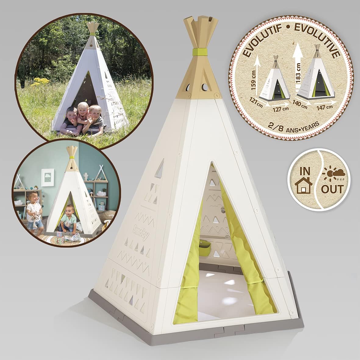 Kids Recyclable Grow-with-Me Indoor & Outdoor Teepee | 1.82m High – www.littlehelper.co.uk