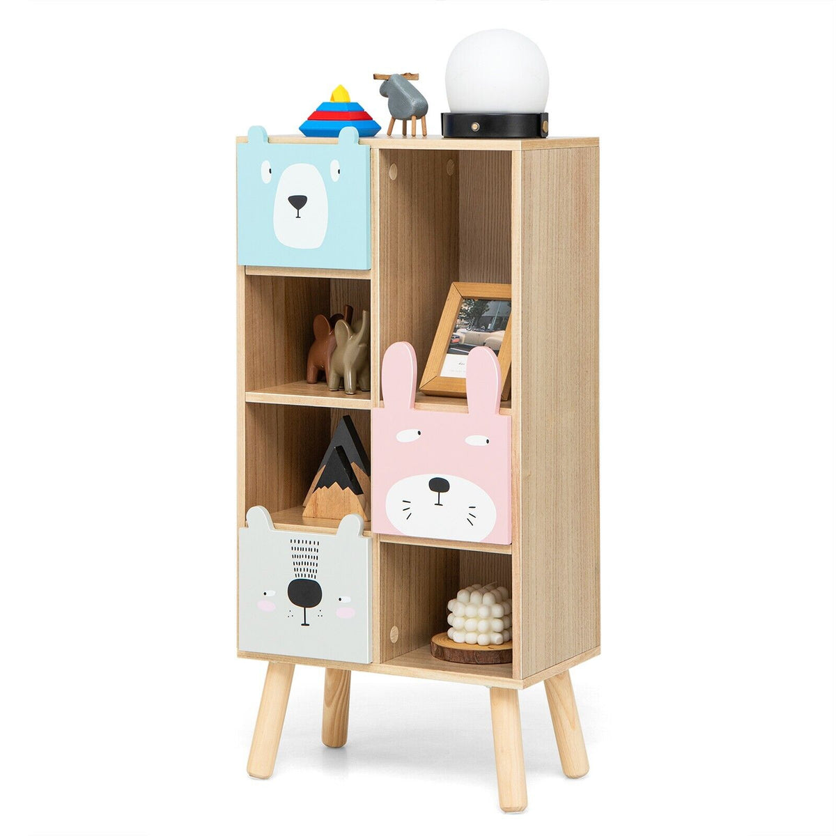 Montessori Animal Bookcase | Toy Storage | Wooden Cabinet | Bookshelf ...