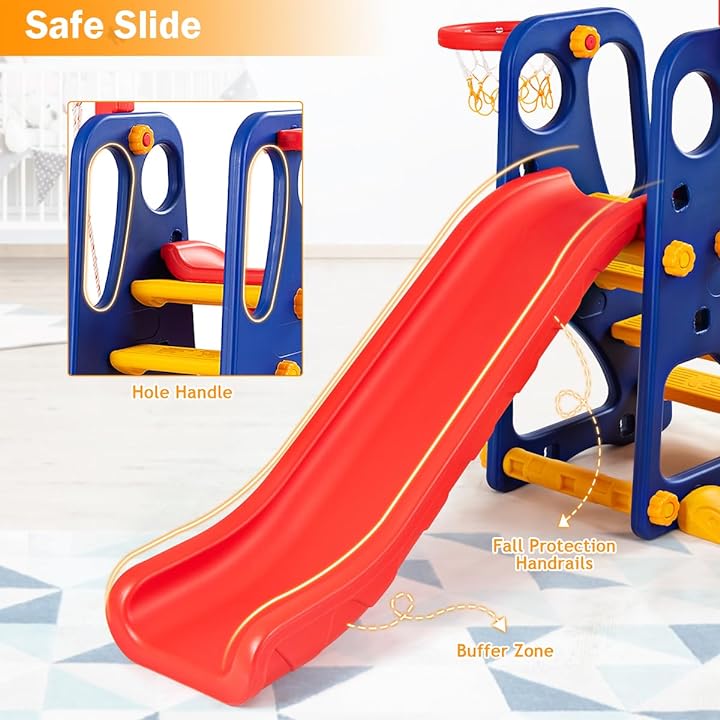 Toddlers Montessori Swing & Slide Set | Basketball | Outdoor Indoor ...