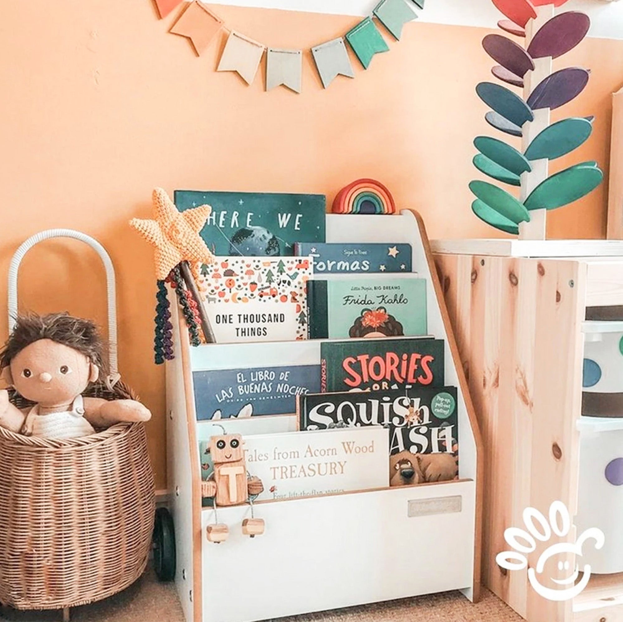 Kids book organizer store