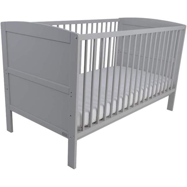 ZigZag Wooden Cot Bed | Pebble Grey – www.littlehelper.co.uk
