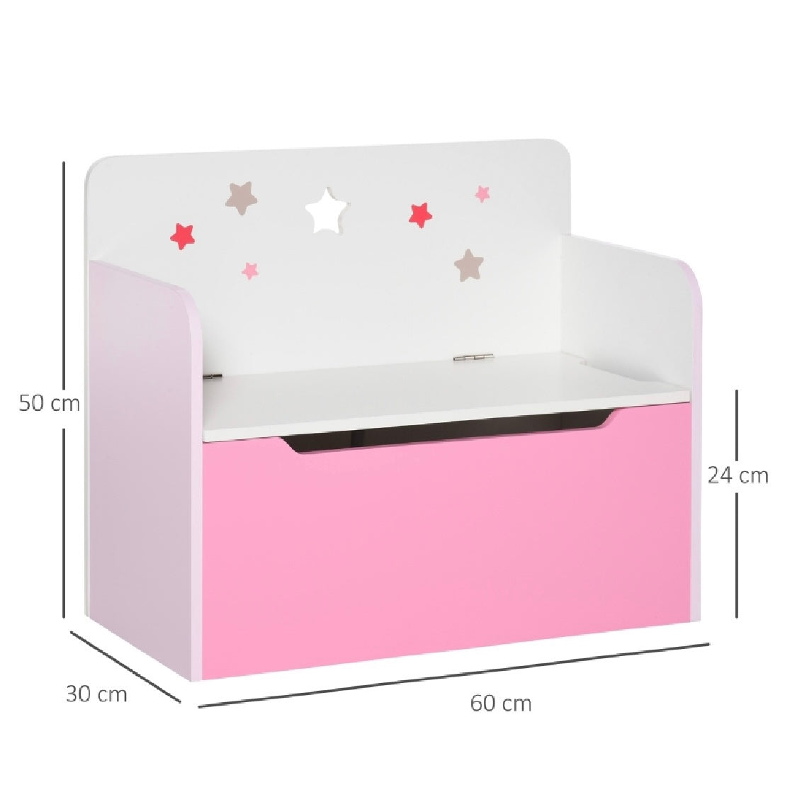 Children s 2 in 1 Pink Toy Box and Seat Slow Release Safety Hinge www.littlehelper