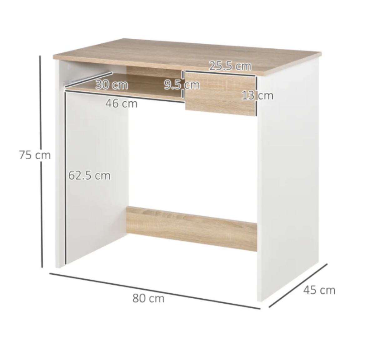 Childrens Homework & Computer Desk | Storage | Natural White | 6 Years+ ...