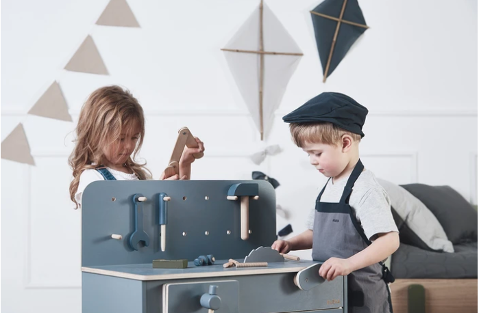 Kids Workbench Wooden | Vice | Saw | 75cm Tall Toy Work Bench | Ages 3 ...