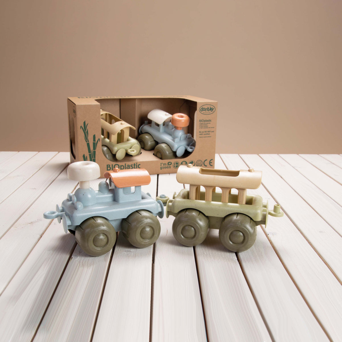 2 Piece 100% Recyclable Bio-Plastic Train Set | Indoor and Outdoor Pla ...