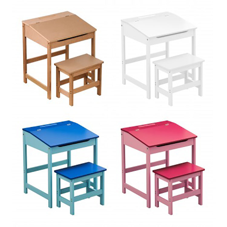 Kids Robust & Compact Desk with Stool and Storage | Pink | 3-8 Years ...